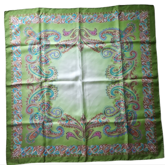 Vakko | Accessories | Vakko Silk Scarf Retro Paisley Print | Poshmark